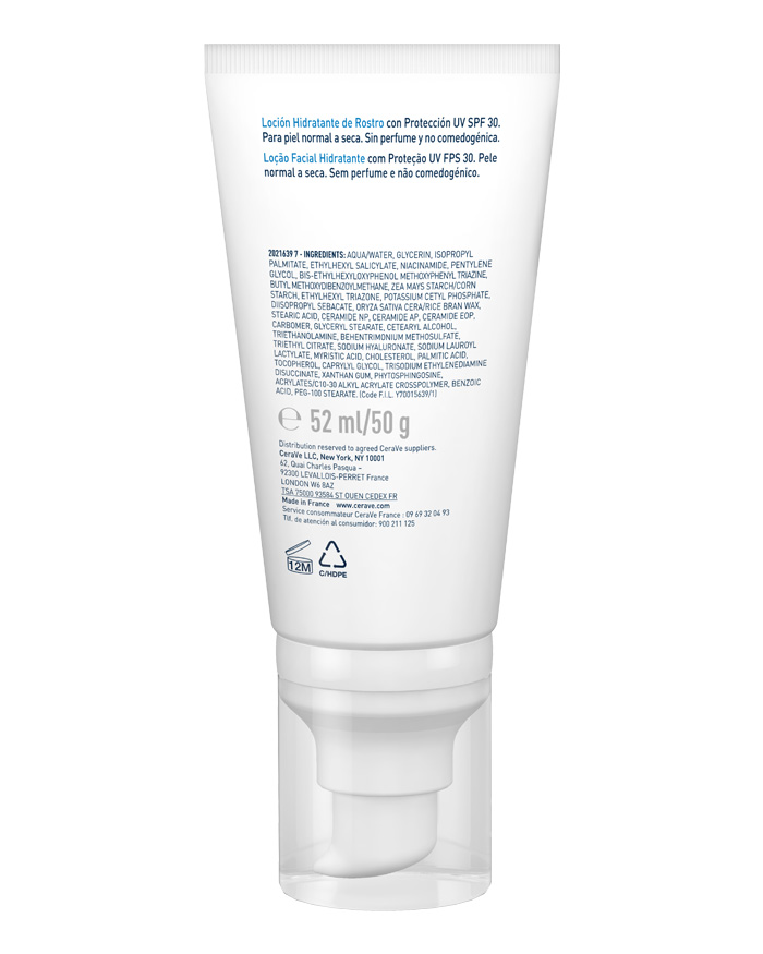 Loción Hidratante Para Rostro De Uso Diario Spf 30 Cerave